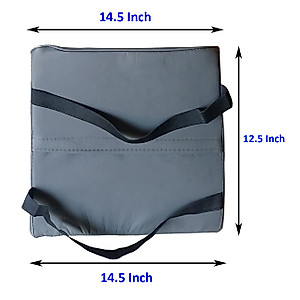 ALLBrand Car Truck Office, Chair Faux Leather Lumbar Support Pillow Memory Form Back Cushion (Gray)