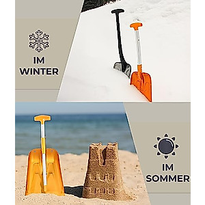 AceCamp Lightweight Collapsible Snow Shovel, Portable Adjustable Aluminum Emergency Shovel, Foldable Telescopic Winter Shovel for Car, Camping, Home