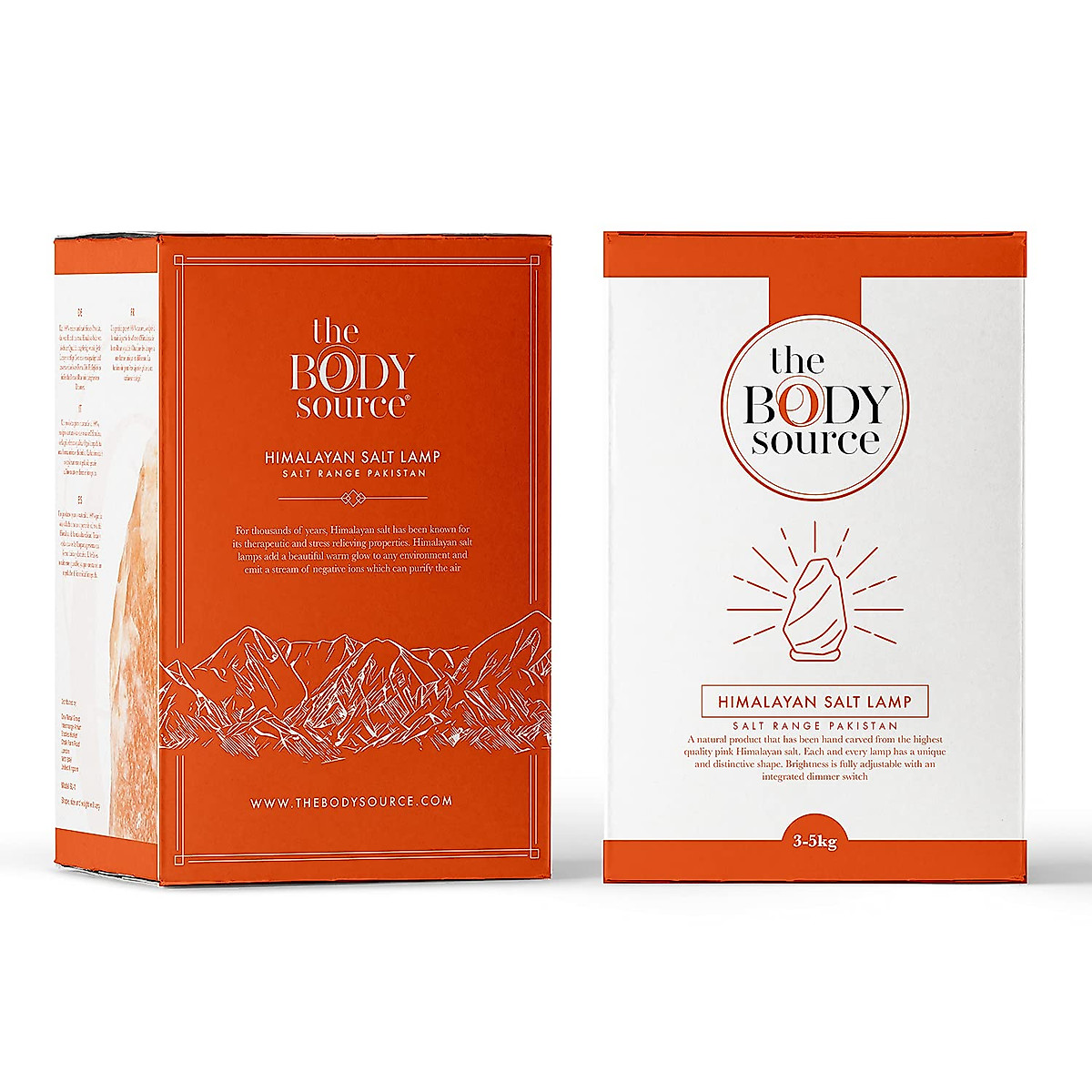 The Body Source Himalayan Salt Lamp 8-10 inches (7-11Ib), includes Lamp Dimmer Switch and Night Light - All Natural Salt Lamp with Handcrafted Wooden Base and Salt Lamp Light Bulb Replacement