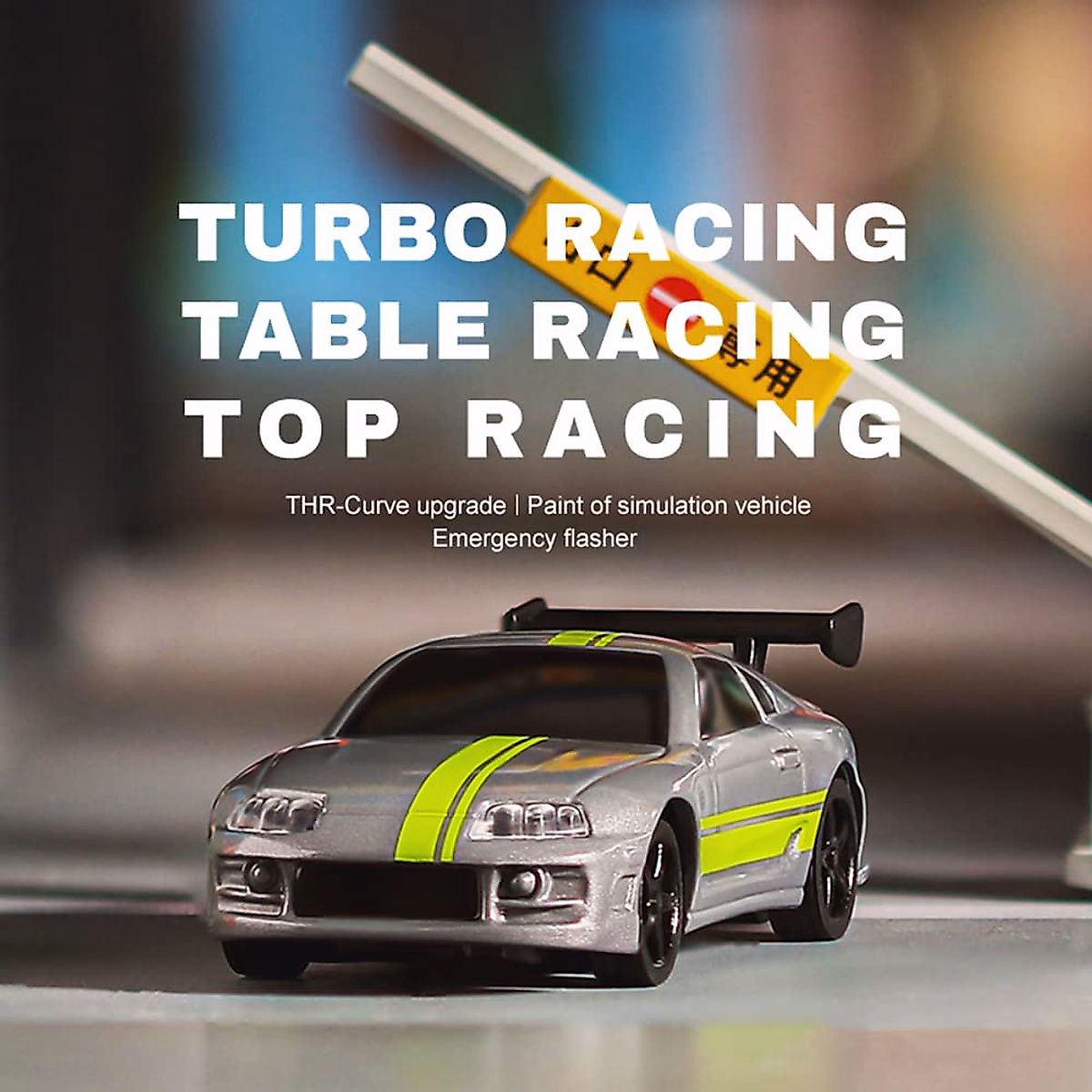 havcybin 1:76 Turbo Racing Scale RC Sport Car, Table Racing Remote Control Mini Model Car Full Proportional RTR Kit Toys (C73grey)