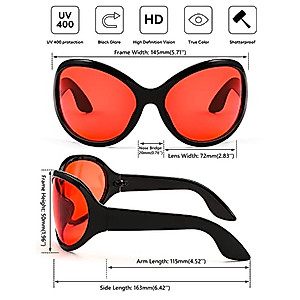 FEISEDY Oversized Trendy Sunglasses Classic Oval Wrap Around Stylish Big Frame Shade Women Glasses B2391