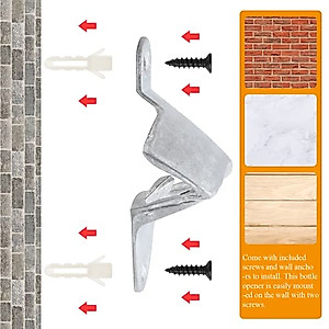 Kyuionty 12 Pcs Zinc Alloy Wall Mounted Bottle Opener, Vintage Beer Bottle Opener with Mounting Screws for Bars KTV Hotels Homes (Silver)