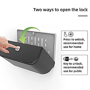 PLUSSEN Paper Towel Dispenser Wall Mount,Black Commercial Paper Towels Holder Dispensing Multi-Fold Trifold Tissue for Bathroom Kitchen Office