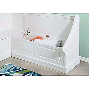 Riverbay Furniture Wood Corner Kitchen Dining Breakfast Nook in White