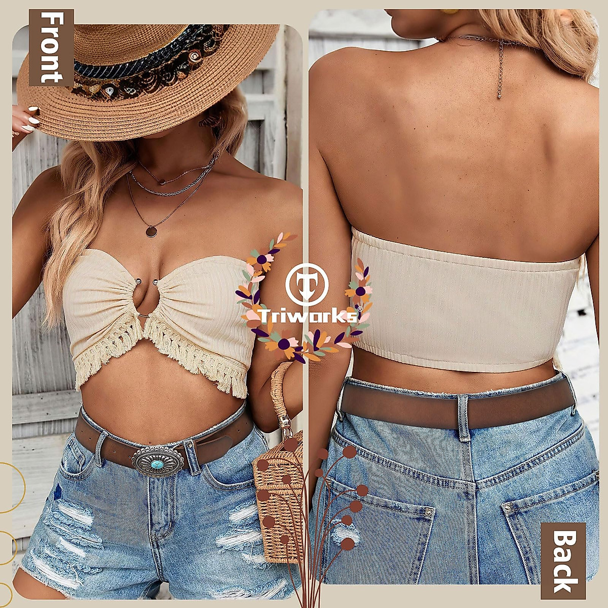 TRIWORKS Women's Western Leather Belt Vintage Medieval Turquoise Buckle Belt Ladies Cowgirl Concho Leather Belt