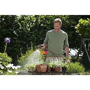 Gardena Metal Nozzle - Frost Proof - (Variable Spray Patterns) + Water Stop, 3815M-FP