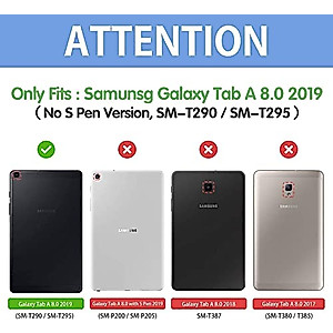 SUPLIK Kids Case for Samsung Galaxy Tab A 8.0 inch 2019 ONLY(SM-T290/T295), Galaxy Tab A 8.0 2019 Case with Screen Protector, Durable Shockproof Handle Stand Protective Cover, Pink