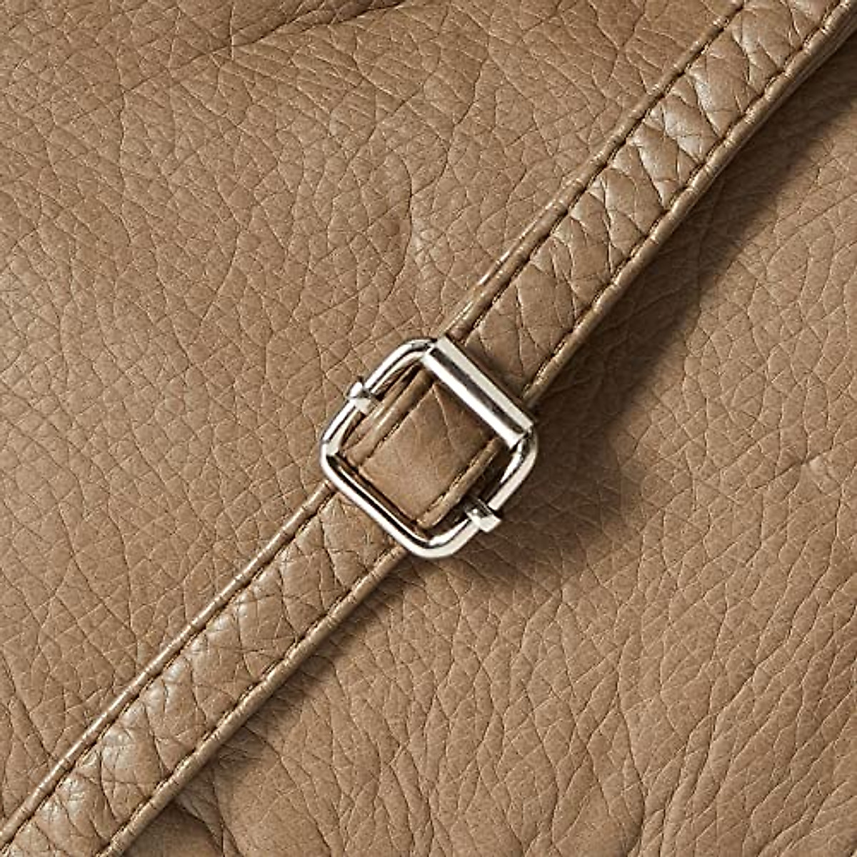 Bueno of California Grainy Washed Organzier Crossbody, Mushroom