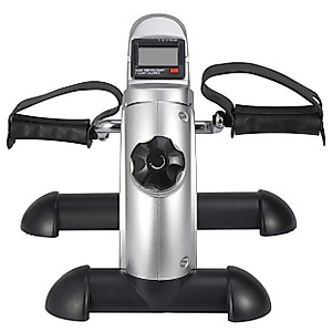 F2C Portable Exercise Bike Pedal for Leg and Arm, Mini Bike Fitness Peddler Rehab Equipment with Digital Monitor, Stationary Cycle for Office Home Under Desk