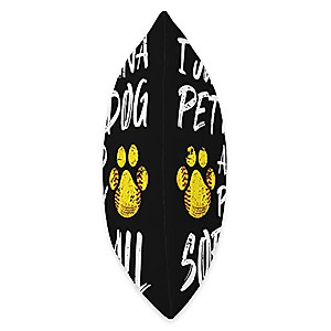 Girls Softball Player Stuff Dog Lover Funny Fastpitch Softball Throw Pillow, 16x16, Multicolor