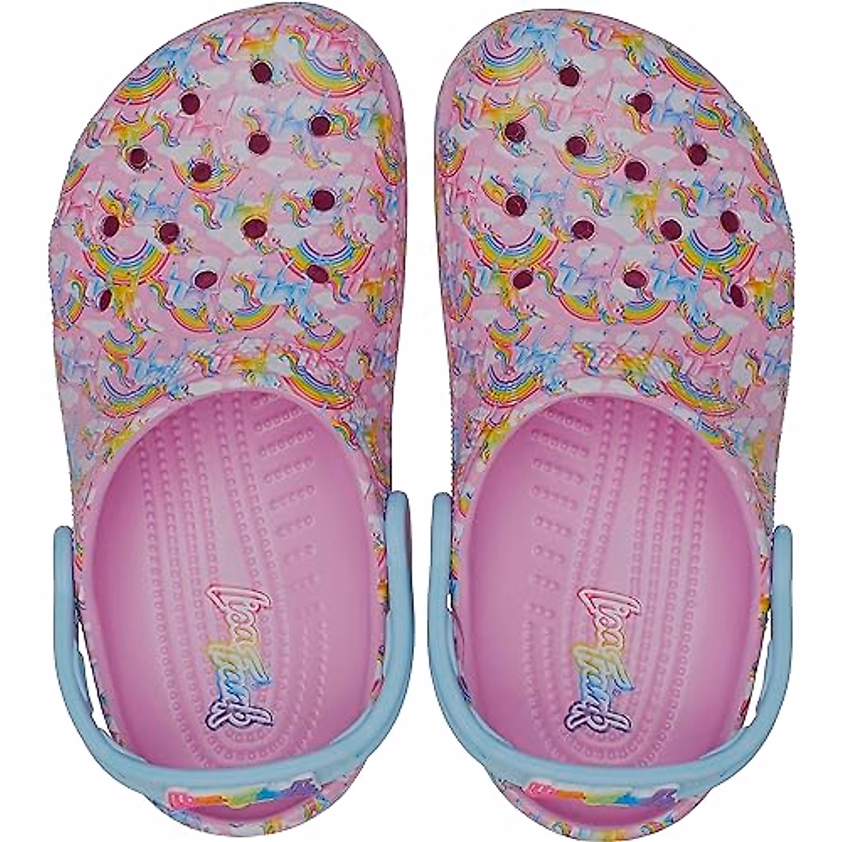 Crocs Classic Lisa Frank Clogs, Kids and Toddler Shoes, Taffy Pink, 3 US Unisex Little