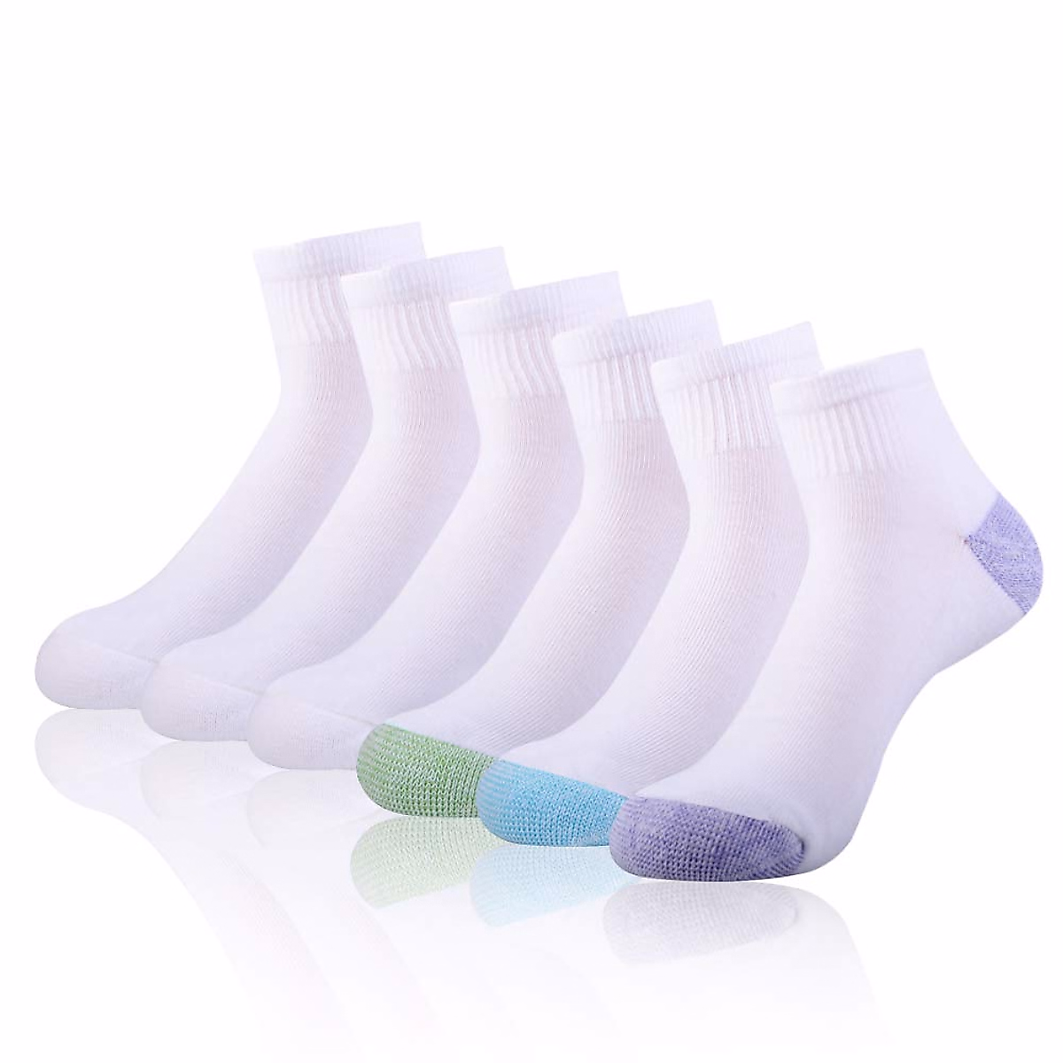 JOYNÉE Ankle Socks Women Low Cut Athletic Running with Cushion for Sports and Casual Use 6-Pairs Pack