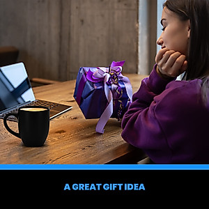 Brookline Ceramic Coffee Mug 16OZ - Tea Mug with Handle, Espresso Cups - Excellent Choice for Camping, Travel & Office - Great Gift Idea (Black, 4)