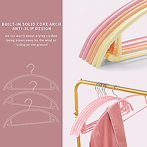 MOPALL Clothes Hanger 14 Pack, Sweater Hangers No Shoulder Bump, 16.5 inch Wide Heavy Duty Coat Hangers for Closet, Non Slip PVC-Coating Metal Hangers for Sweaters,Suits,Dresses,Jackets,Pants,Shirt