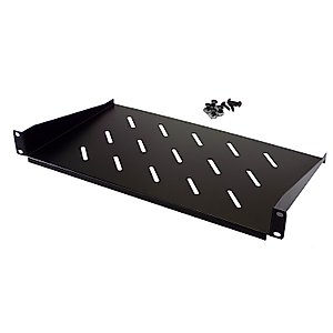 CNAweb 1U Rack Shelf - 10" Deep - Steel - Vented Rack Shelf - Rack Mount Shelf - Server Rack Shelf - Cantilever Shelf