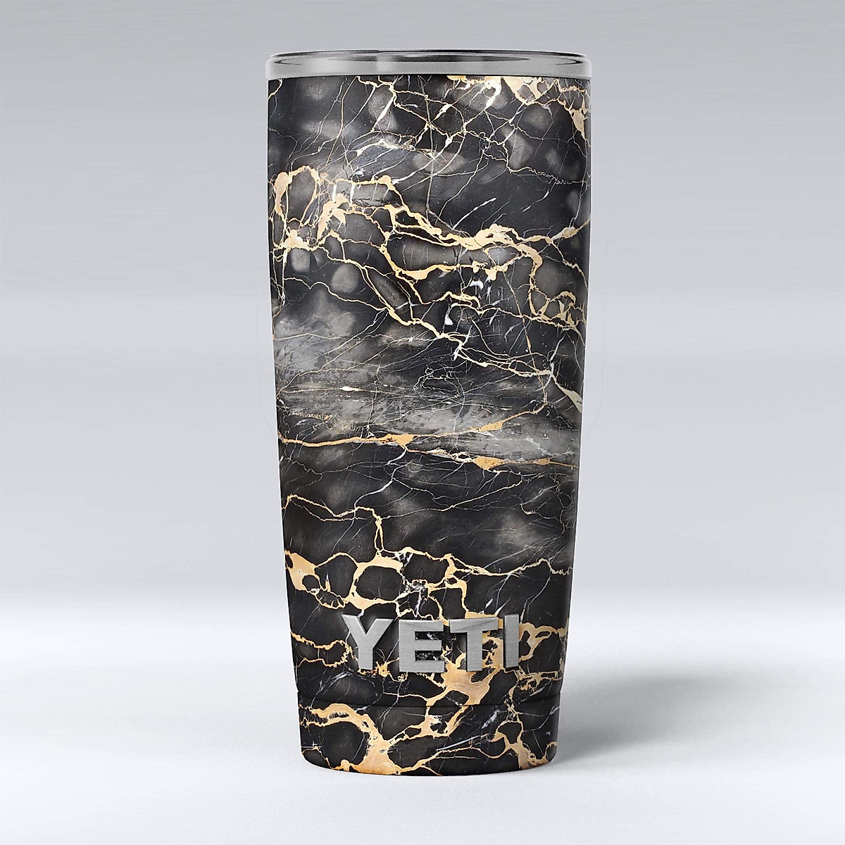 Design Skinz Black and Gold Marble Surface - Skin Decal Vinyl Wrap Kit Compatible with The Yeti Rambler Cooler Tumbler Cups