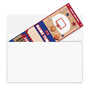 wuguimeii All Star Sport Football, Basketball Birthday Invitation, Soccer Invitation, Sport Game Invite Theme (20 Set with Envelopes)