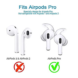 Generic Brands, Ear Covers and Hooks Accessories Compatible with Apple AirPods Pro, Fonygo 3 Pairs Professional Anti-Slip Silicone Earbuds Tips Hook Compatible with Apple Airpods Pro(3 Pairs Black)