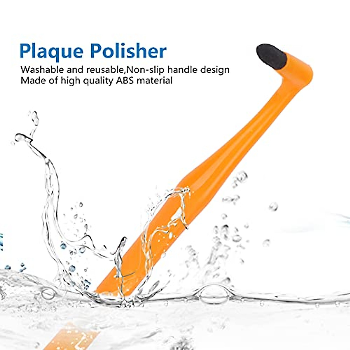 Tooth Stain Remover, Portable Washable Tartar Eraser Ergonomics Reusable Remove Tartar for Tooth Cleaning(orange)