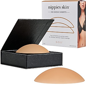 Nippies Non-Adhesive Bra Liner Nipple Covers for Women – Reusable Silicone No-Show Inserts Bra Pad Enhancements with Travel Box