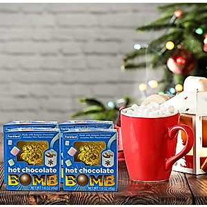 Hot Chocolate Bombs with Marshmallows Hot Cocoa Bomb Melting Balls, Individual Packets Gift Set Holiday Stocking Stuffers Christmas Decor Mugs Gifts with Nosh Pack Mints (12 Pack)