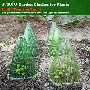 JUSUFU Garden Cloches for Plants, 20 Pack Plant Covers Reusable Plant Bell Cover Protects Plants from Birds, Frost,Snails Etc.