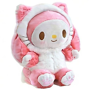 Daweiwang 25cm Cartoon Plush Doll Soft Stuffed Plush Doll My Melody Cinnamon Cute Anime Plush Toy Melody Plush Doll Cute Skin-Friendly Soft Doll Doll Adult Children's Toy Girl Gift