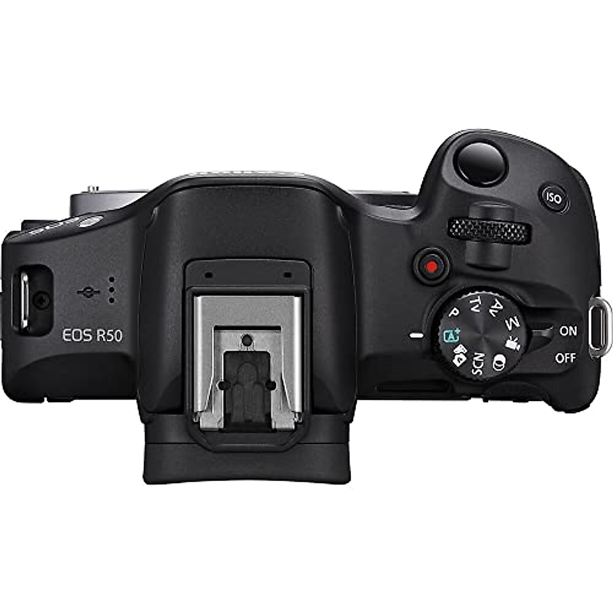 Canon EOS R50 Mirrorless Camera with 18-45mm Lens (Black) (5811C012) + 64GB Memory Card + Bag + Charger + LPE17 Battery + Card Reader + Memory Wallet + Cleaning Kit (Renewed)