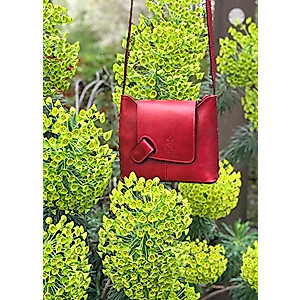 LaGaksta Isabella Leather Crossbody Bag Red