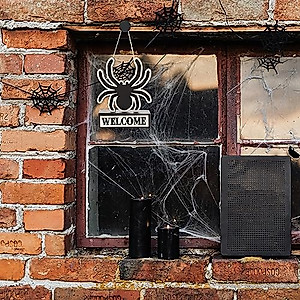 ABOOFAN Halloween Wood Table Decor Black Bat Spider Wooden Cutouts Figurine Wood Welcome Sign Haunted House Party Table Decor