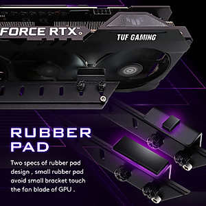 EZDIY-FAB GPU Holder Brace Graphics Card GPU Support Video Card Holder Bracket, Video Card Sag Holder/Holster Bracket Support RX6700,RTX3090- 309EZ-Black