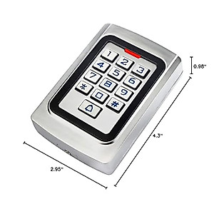 Retekess T-AC04 Garage Keyless Entry Pad,Access Control Keypad,Door Keypad,Wiegand 26 PIN Code RFID Keypad,IP68 Waterproof,2000 Users
