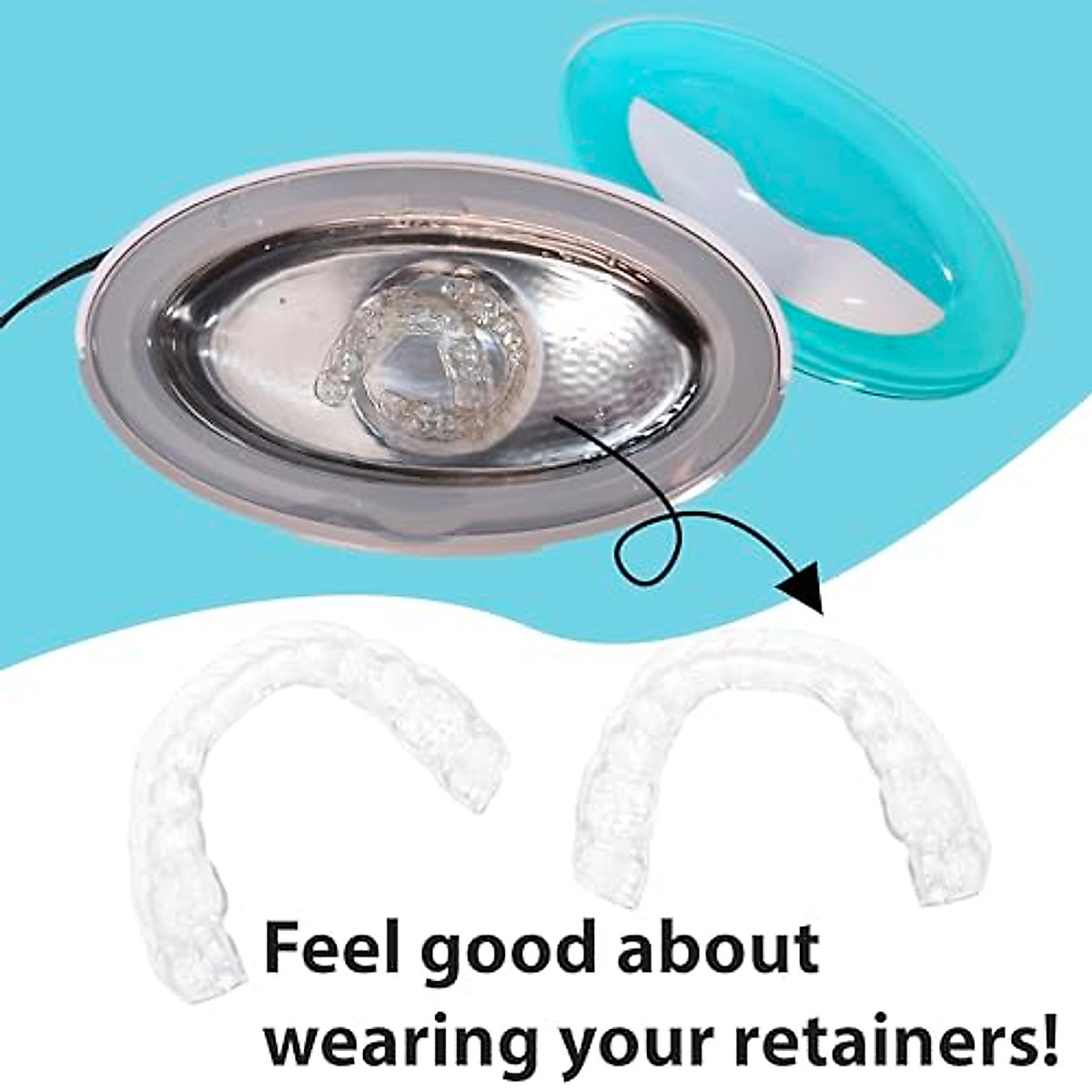 ETONVILLE Ultrasonic Retainer Cleaner Machine | Perfect for Dentures, Mouth Guards and Jewelry | Easy to Fill & Dump with Removable Tank