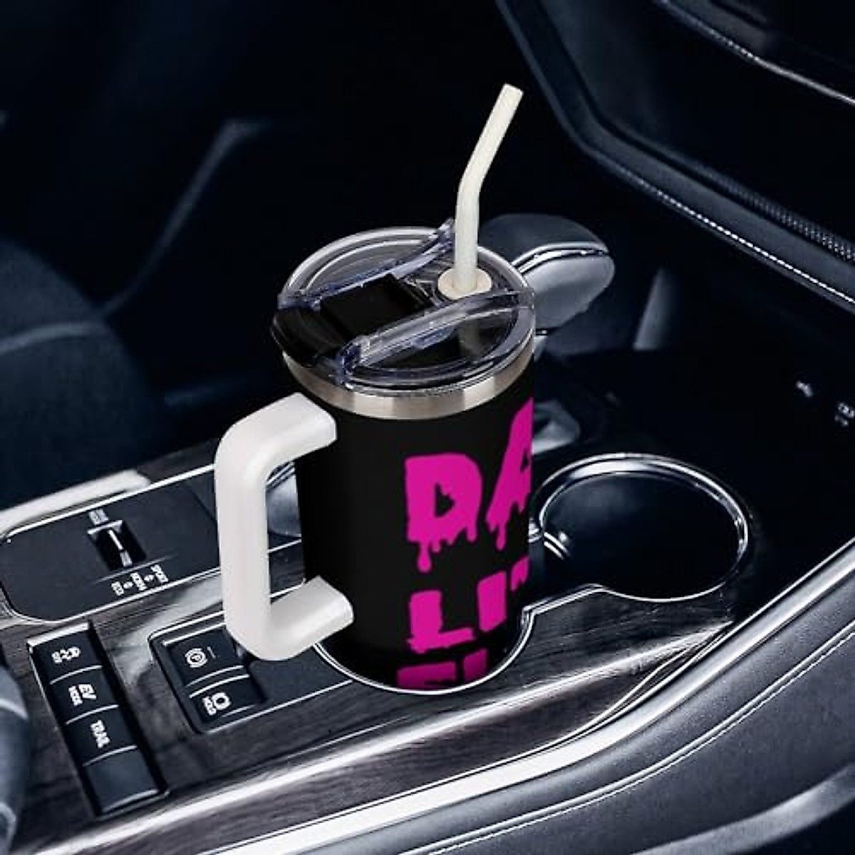 Daddy's Little Slut Insulated Tumbler 40 Oz Stainless Steel Double Wall Vacuum Travel Mug Large Volume Car Cup with Straw Handle