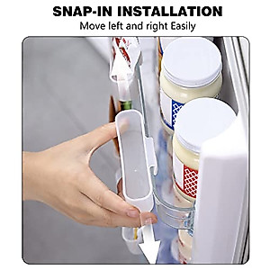 Skycase Fridge Organizer, 4pcs Refrigerator Seasoning Mini Hanging Storage Boxes for Saucing Storage