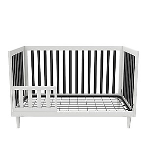 Little Seeds Rowan Valley Flint 3-in-1 Crib, White/Black with Wood Leg