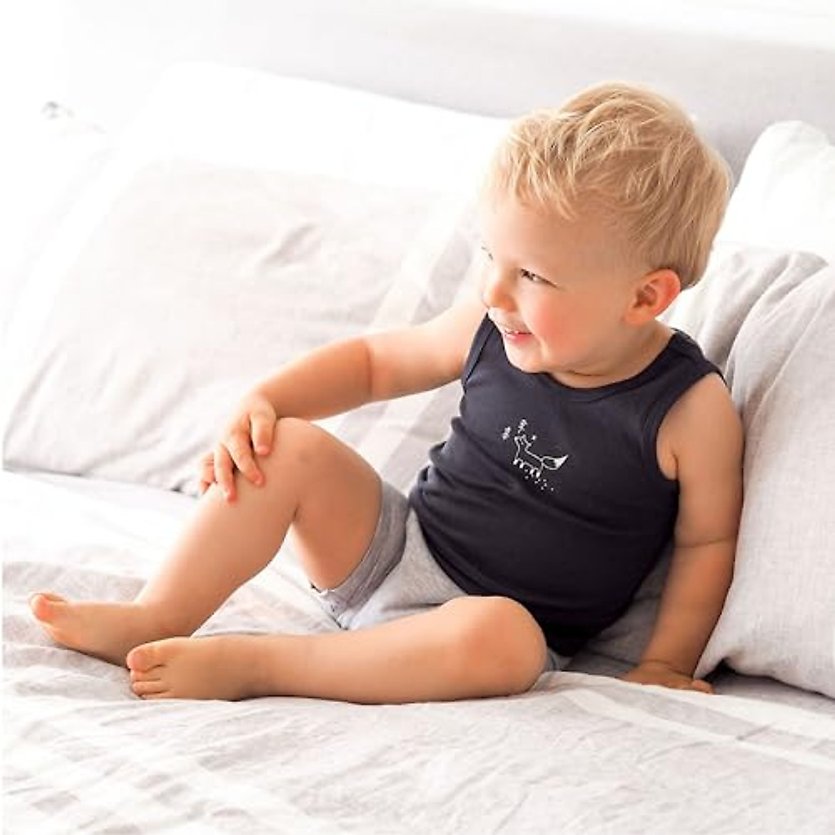 CONNI Kids Training Boxer Pants Soft Shorts Reusable Toddler Potty Training Underwear Waterproof Easy Pull Up Youth Incontinence Aqua Sizes 10-12