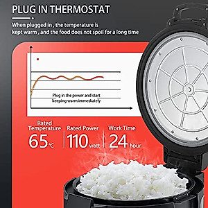 PYY Rice Warmer Commercial(Warm Function only, not a Cooker) Stainless Steel Exterior, Non-Stick Insert Pot-19 L/80CUP 110V