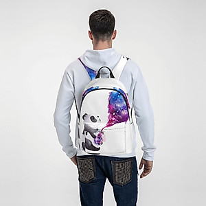FeHuew 16 inch backpack Panda Bottle Galaxy Laptop Backpack Full Print School Bookbag Shoulder Bag for Travel Daypack