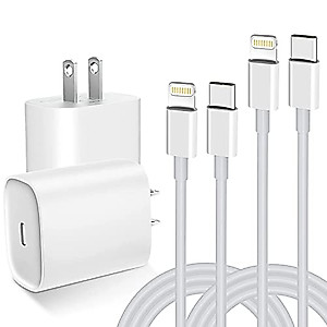iPhone Fast Charger, [Apple MFi Certified] 2 Pack 20W USB C Wall Charger Plug, Fast Charging Type C Charger with 6FT Lightning Cable Compatible with iPhone 14/13/12/11 Pro Max, Mini,Pro/XR/iPad
