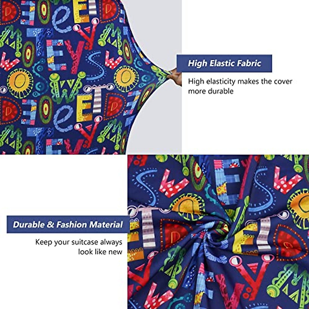 MININOVA Travel Luggage Cover Suitcase Protector Fits 27-30 Inch Luggage, Alphabet L