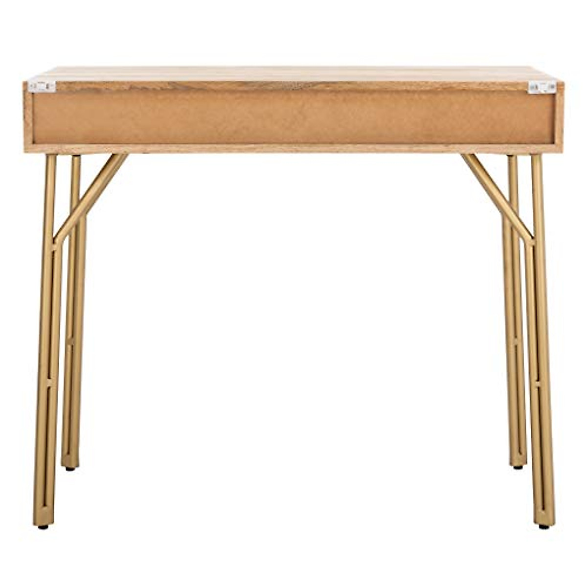 Safavieh Home Office Lily Modern Natural and Brass 2-drawer Desk
