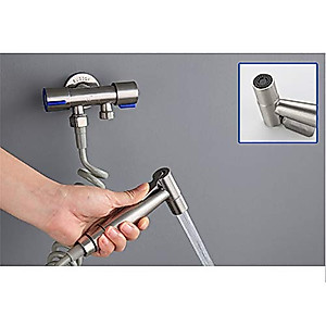 MINJING Diaper Handheld Pressurized Shower Wash with Faucet Toilet Bathroom Personal Hygiene Body Bidet Sprayer Set Hose Holder 2