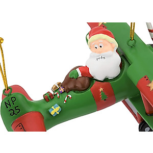 Tree Buddees Large Funny Aviator Santa Flying Plane Losing Presents Christmas Ornaments