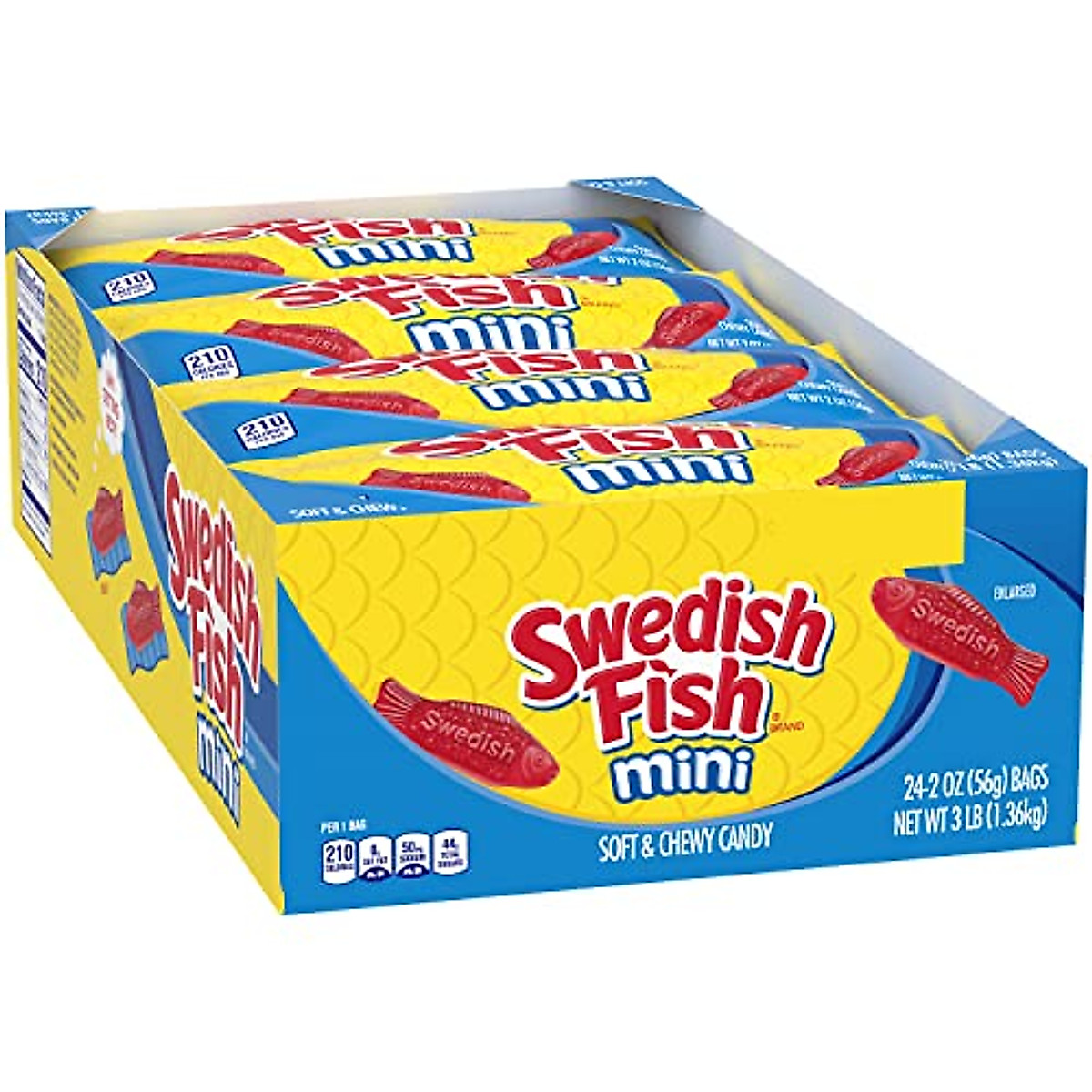 SWEDISH FISH Mini Soft & Chewy Candy, Easter Candy, 24 - 2 oz Bags