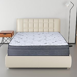 Nutan 13-Inch Extra Firm Foam Encased Eurotop Hybrid Mattress, King, Black