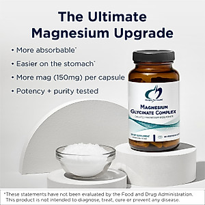 Designs for Health Magnesium Glycinate Complex - Chelated Magnesium Bisglycinate + High Absorption Magnesium Oxide for Heart Health, Immune Support & Bone Strength - Vegan (240 Capsules)