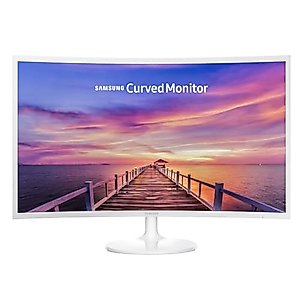 Samsung 27in White Super-Slim Curved 1080i LED Monitor, 1920 x 1080 Resolution (Renewed)