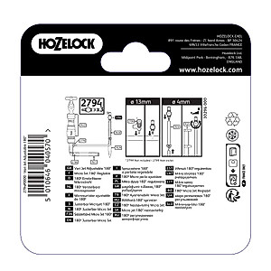 Hozelock Adjustable Microjet 180° Garden Hose Accessories Gardening Watering