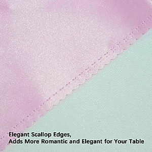 WISPET 10 Pack Pink Table Runner, 12 x 108 Inches Long Satin Silk Table Runner, Pink Fabric Table Runner for Halloween Thanksgiving Christmas Wedding Birthday Party Decoration
